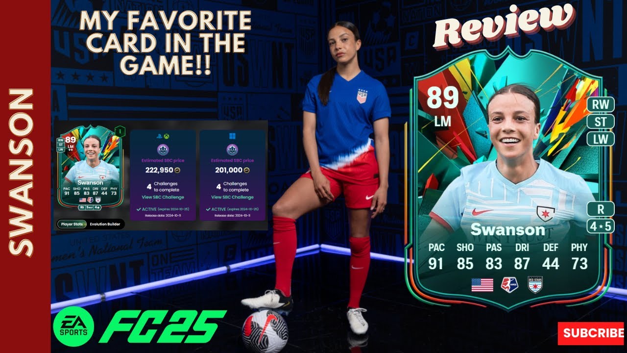 FC 25 Swanson Total Rush 89 SBC Player Review - YouTube