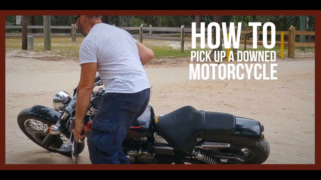 How to pick up a dropped motorcycle - YouTube