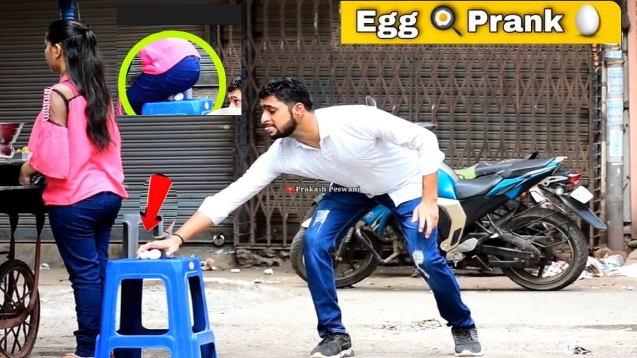 Egg 🍳 prank 🥚 Pulling prank 🤣🥰🤣ll Prank On cute girls ll prank video - YouTube