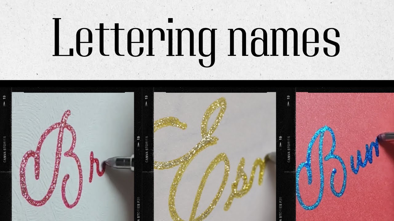 Compilado caligrafia de nomes | Música relaxante, lettering & caneta ...