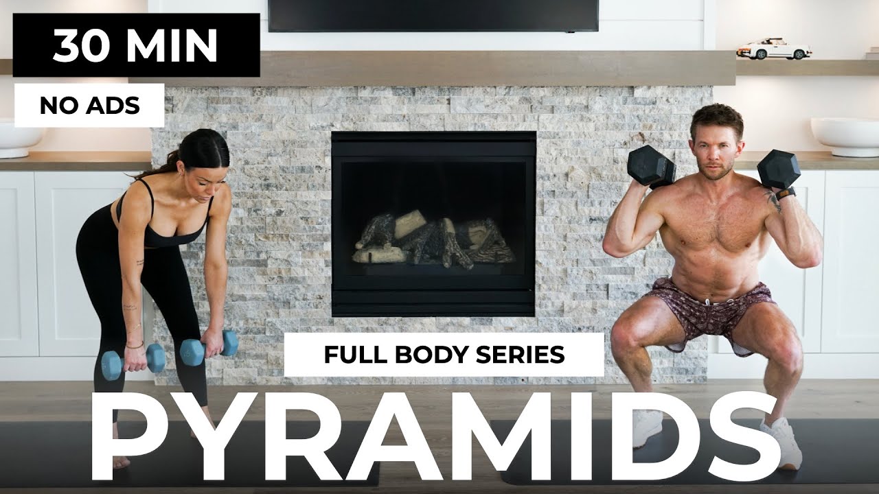 30 Min PYRAMID Full Body Dumbbell Workout (Strength Training) | FULL ...