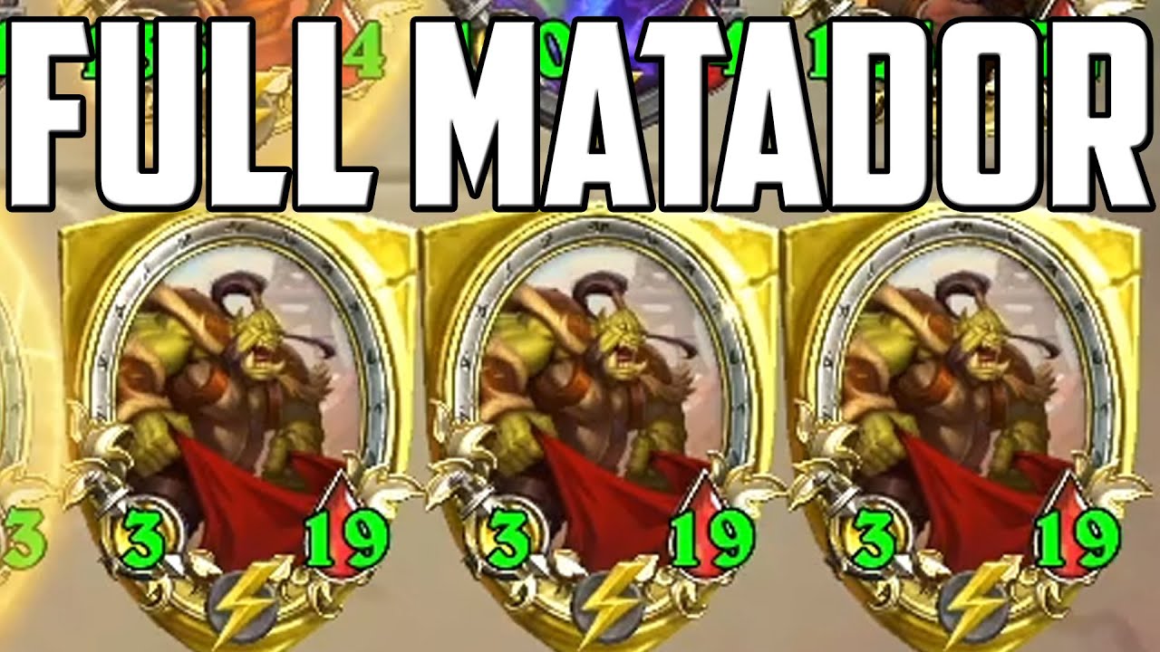 Always Go Full Matador - 3 GOLDEN MATADORS! | Hearthstone Battlegrounds ...