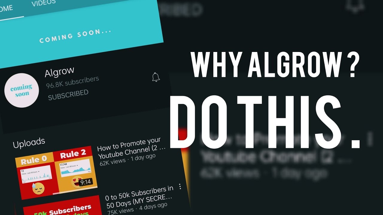 @Algrow Why Algrow Do This ? My Channel Always dead because if Algrow ...