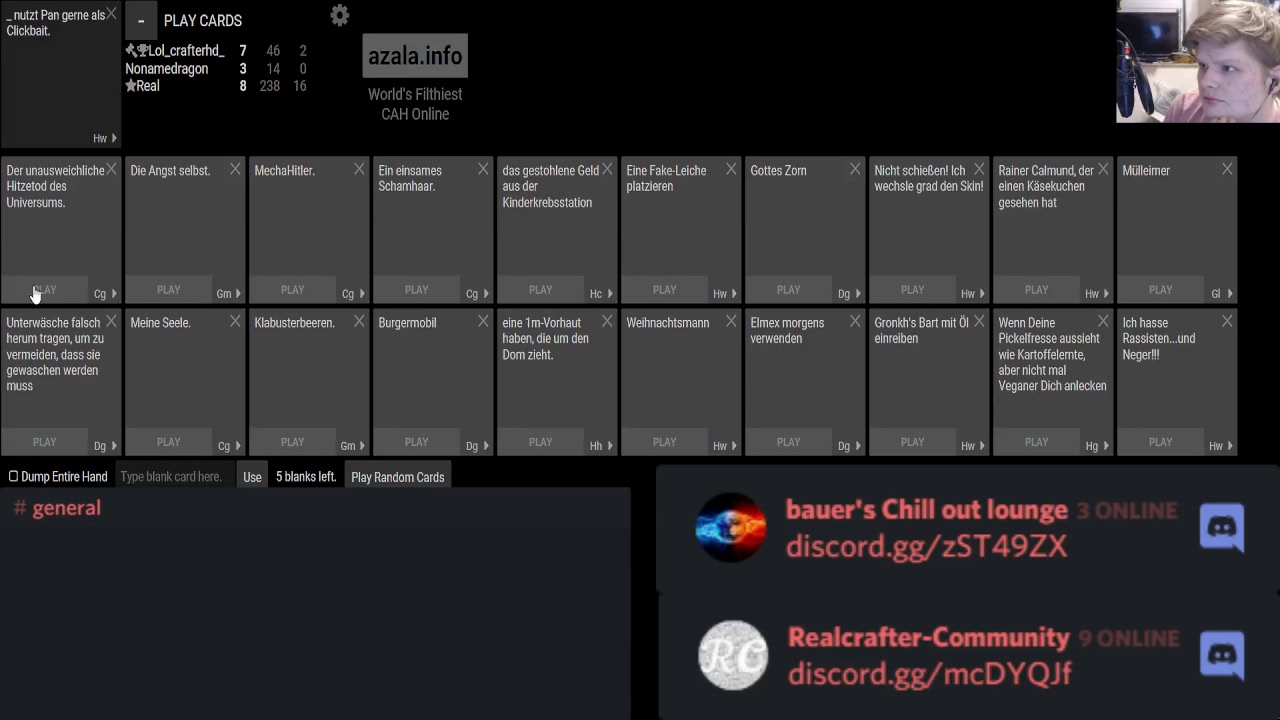 Random-Games Cards Against Humanity| Live Hobbylos Unterwegs - YouTube