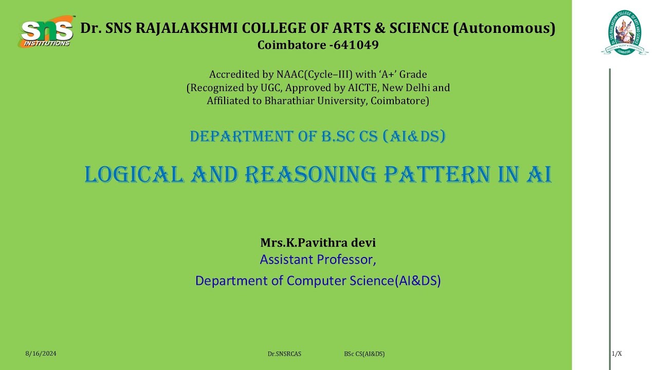 Logical and Reasoning Pattern in AI - YouTube