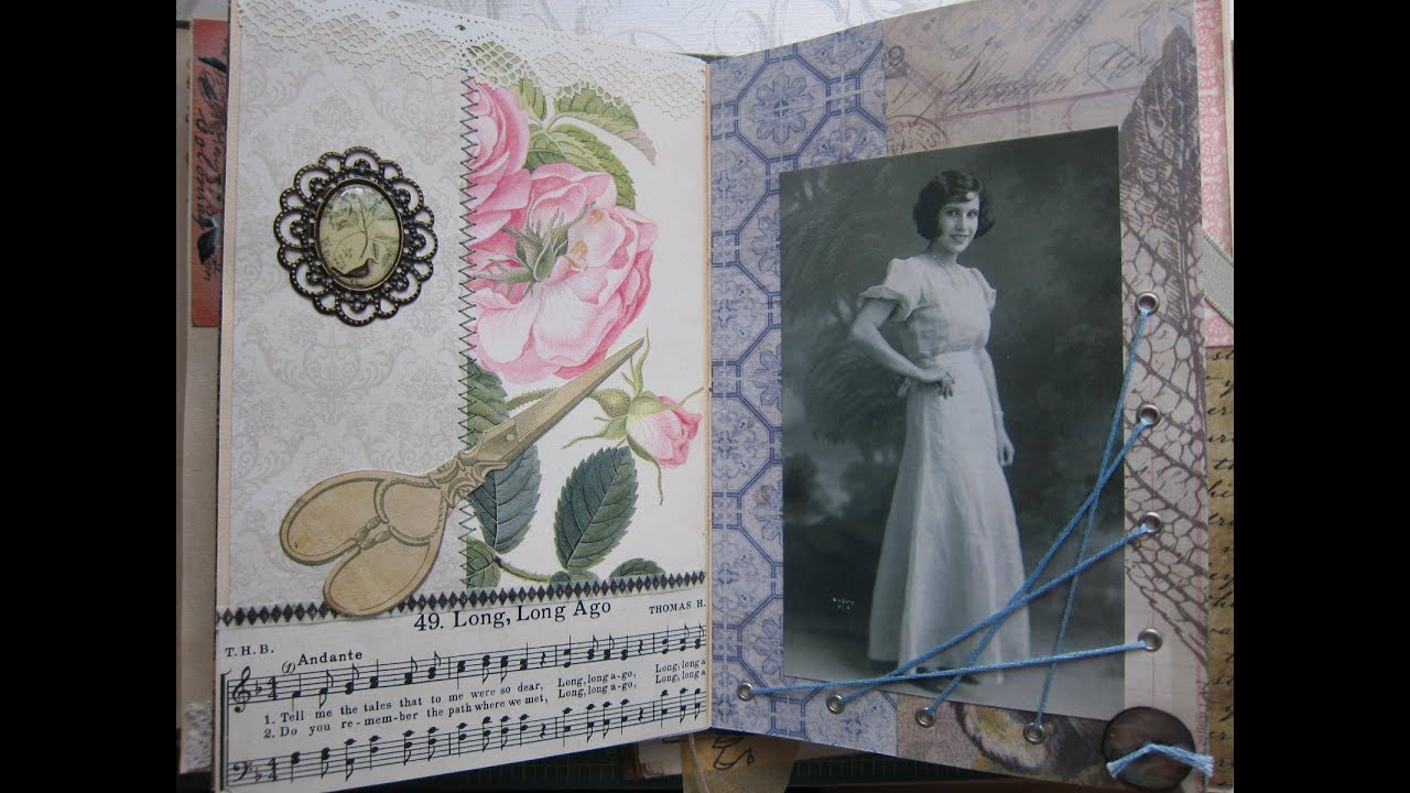 Vintage Memory Book of my Grandmother - YouTube