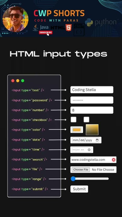 Html Input Type Codes Viral Trending Coding Htmlcss Css Codewithparas H94 Youtube