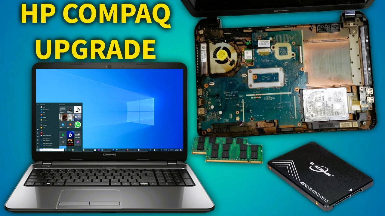 HP Compaq Notebook 15 s177nZ UPGRADE SSD AND RAM 2023 - YouTube
