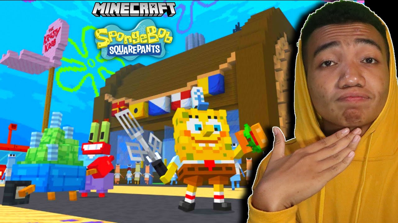 MEMBANTU TUAN KRAB DI KRUSTY KRAB | Minecraft : Spongebob Squarepants ...