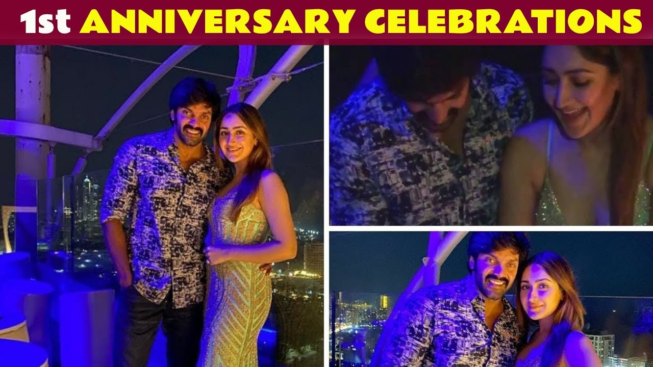 Actor Arya-Sayyesha 1st Year Wedding Anniversary Celebrations ...