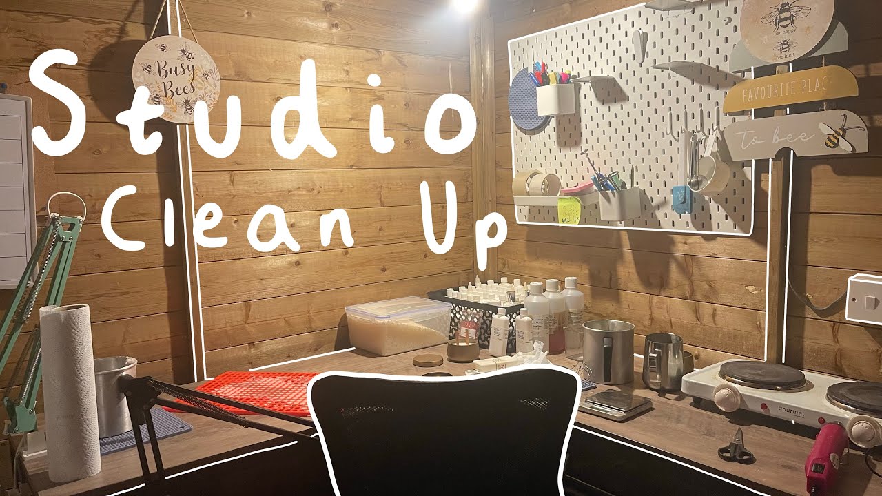 🧼Studio Clean Up 🧽 | small candle business - YouTube