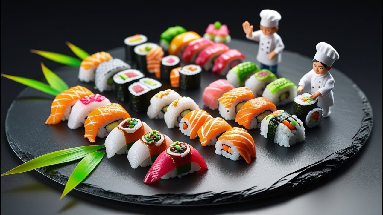 Tiny Workers: The Sushi Masterpiece Journey 🍣 | Miniature Chefs in ...