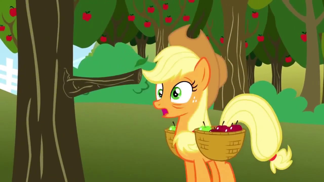 Applejack hits a tree branch and yells OWW too many times - YouTube