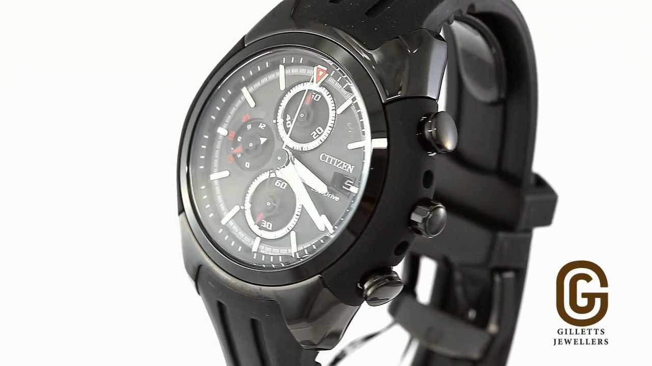 Citizen Eco-Drive chronograph men's Watch - CA0285-01E - YouTube