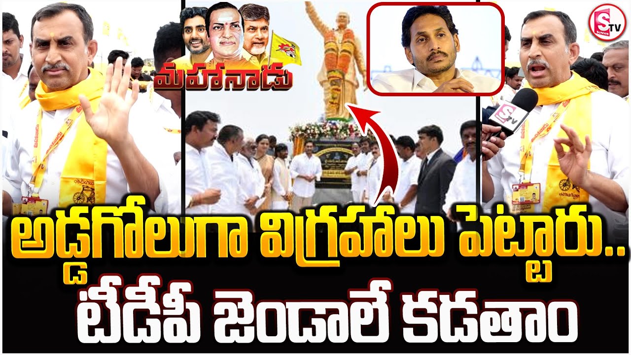 అడ్డగోలుగా విగ్రహాలు పెట్టారు | TDP President Srinivas Reddy Over YCP ...
