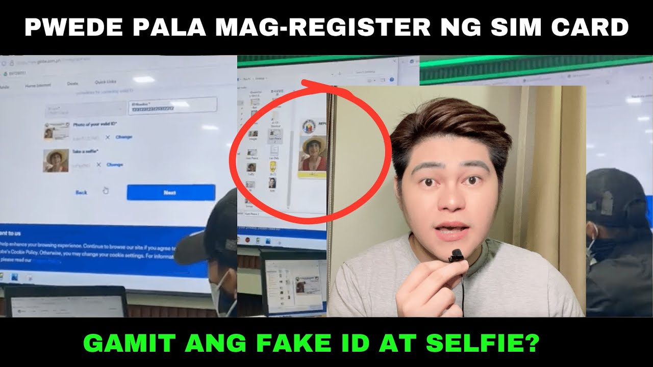 PWEDE PALA MAG-REGISTER NG SIM CARD GAMIT ANG FAKE ID AT SELFIE? JUAN ...