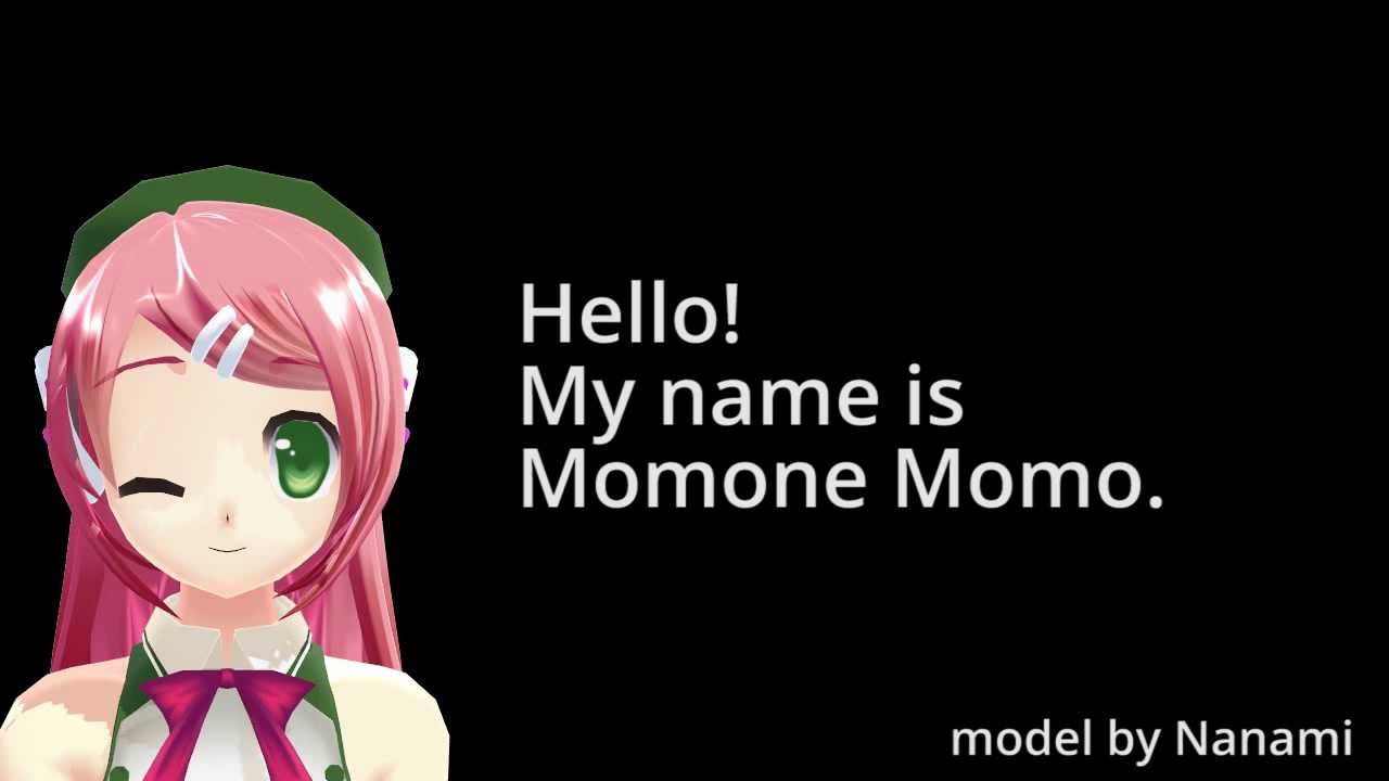 Momone Momo speaking English (Testing) - YouTube