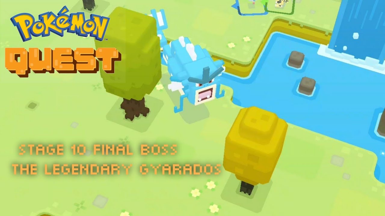Defeat Gyarados Stage 10 Final Boss - Pokemon Quest - YouTube