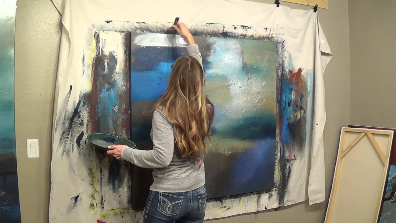 Abstract Art Painting Demo - Original by Shari Kreller "Seascape" - YouTube