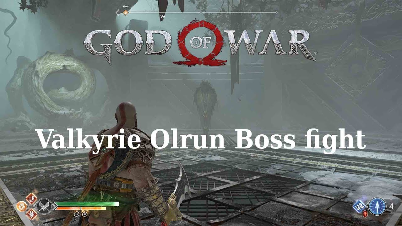 God of War PS4 - VALKYRIE Olrun Boss fight in Alfheim - YouTube