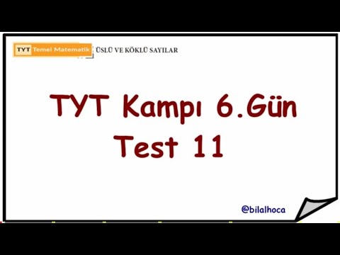 üslü ve köklü sayılar tekrar testi / matematik kampı 6.gün