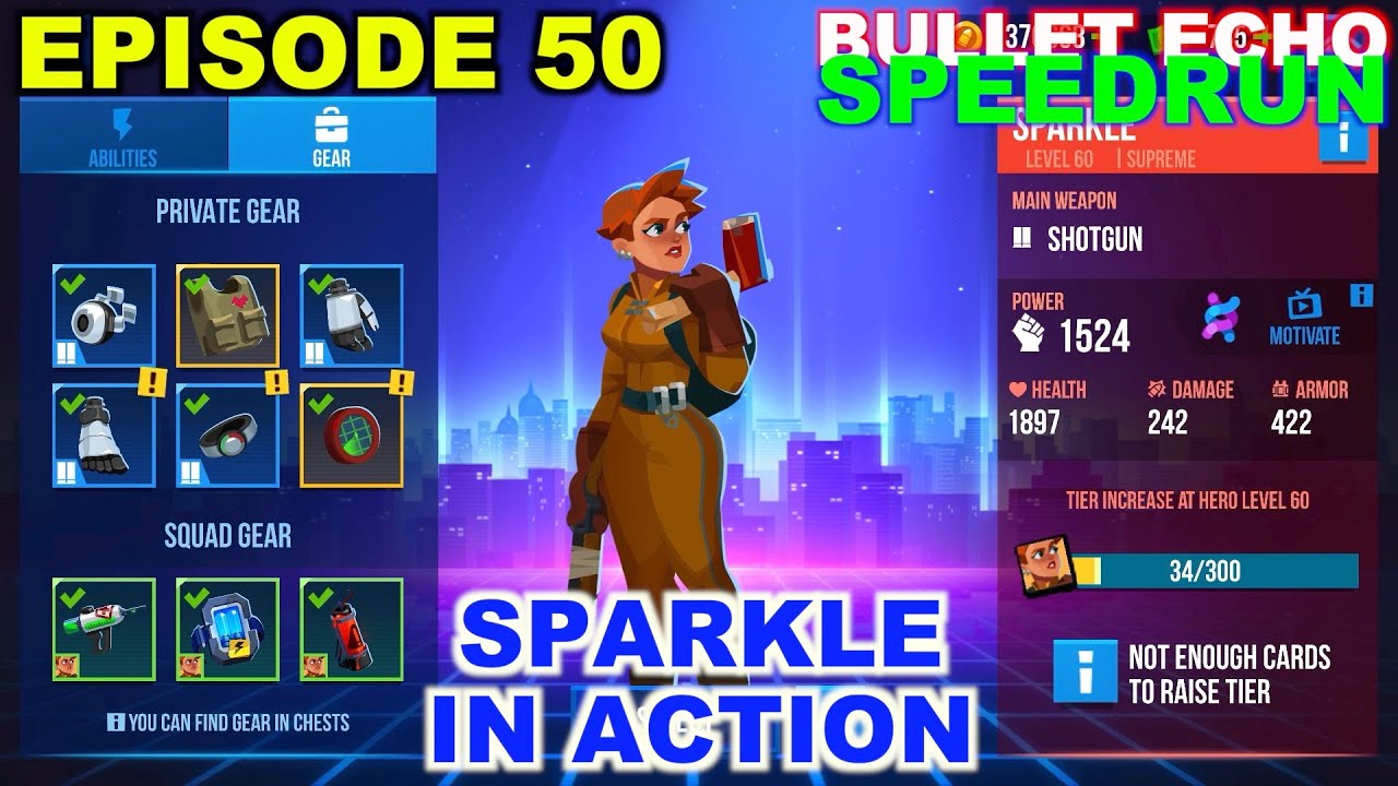 Bullet Echo Speedrun #50 | How to level up fast | gameplay tips | supreme Sparkle - YouTube