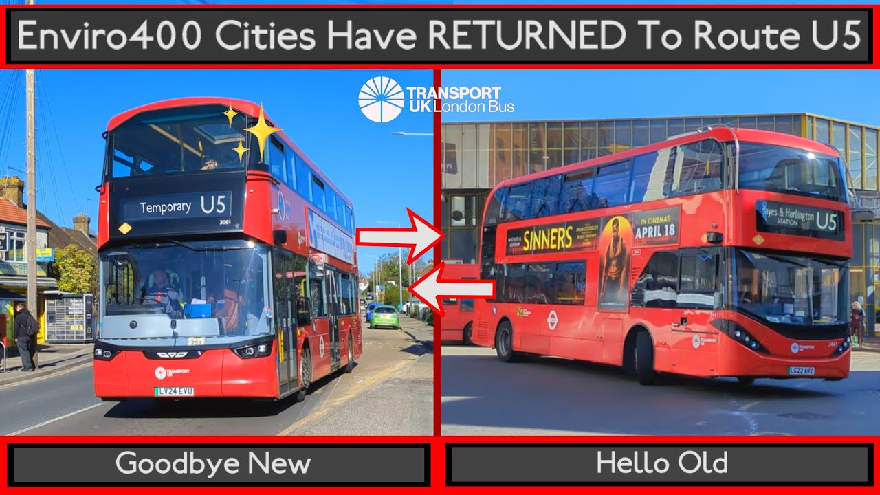 Enviro400 City EVs have RETURNED to Route U5! Replacing Electroliners ...
