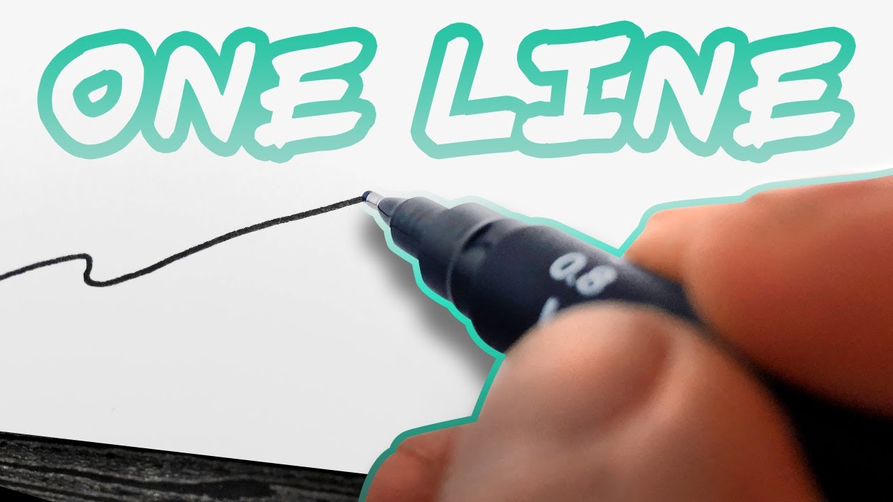 ONE LINE ART CHALLENGE! - one continuous line for 1 hour - YouTube