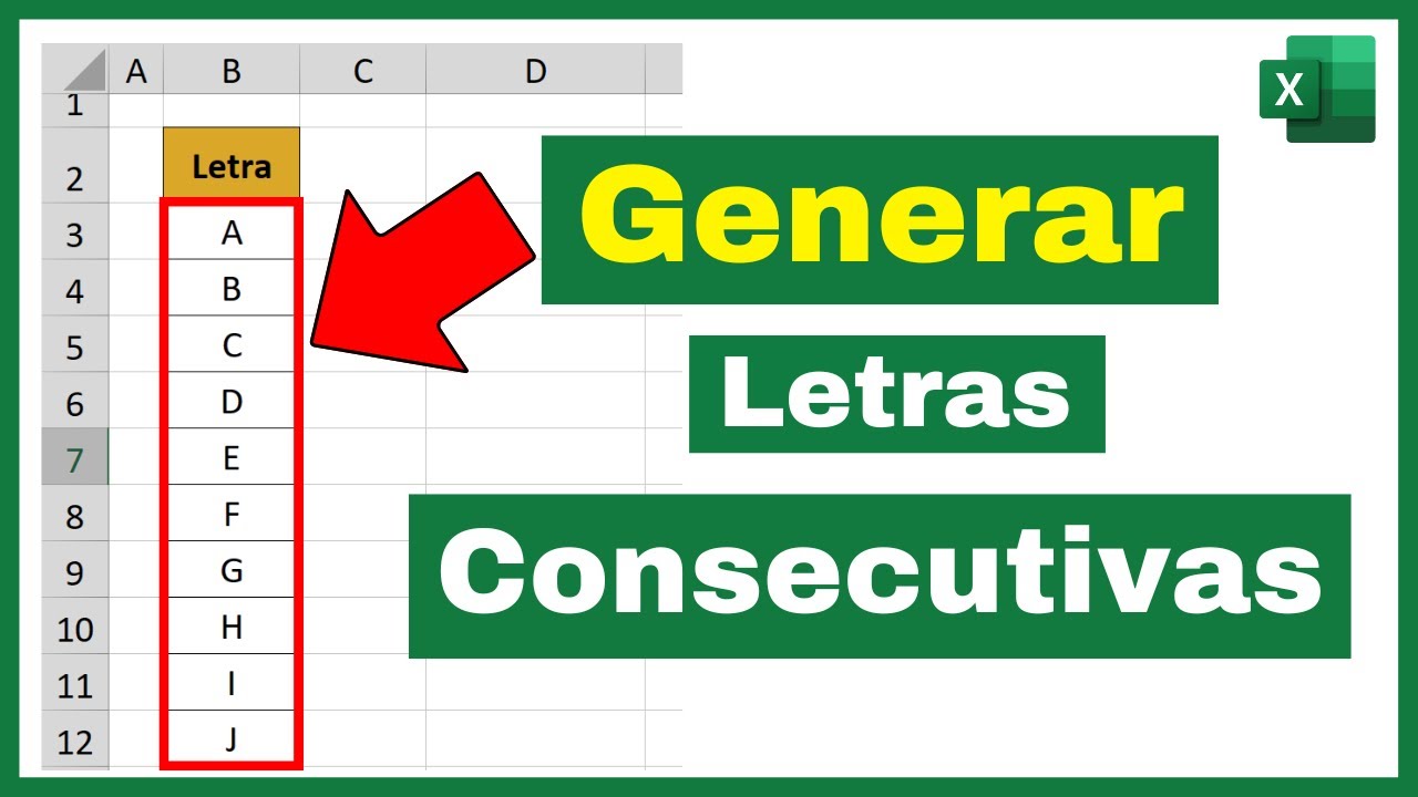 Crear SECUENCIAS DE LETRAS AUTOMÁTICAS en Excel😎(MAYÚSCULAS-minúsculas ...