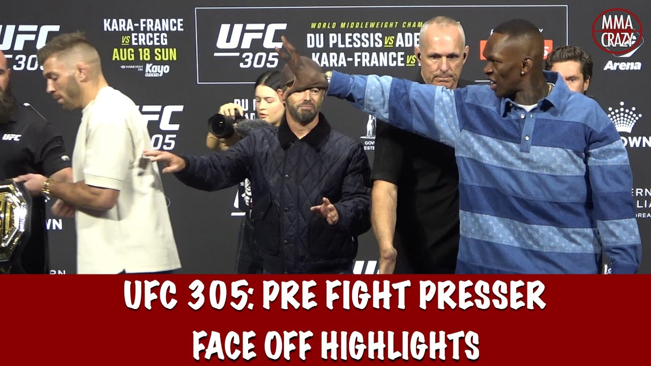 UFC 305: Pre Fight Press Conference FACE OFF Highlights - YouTube