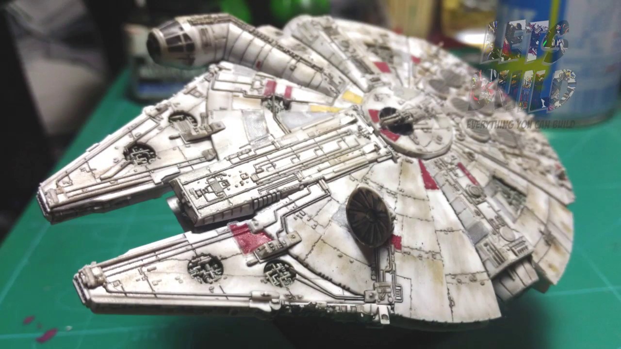 [BUILD] Star Wars Millenium Falcon Panel Line Weathering - YouTube