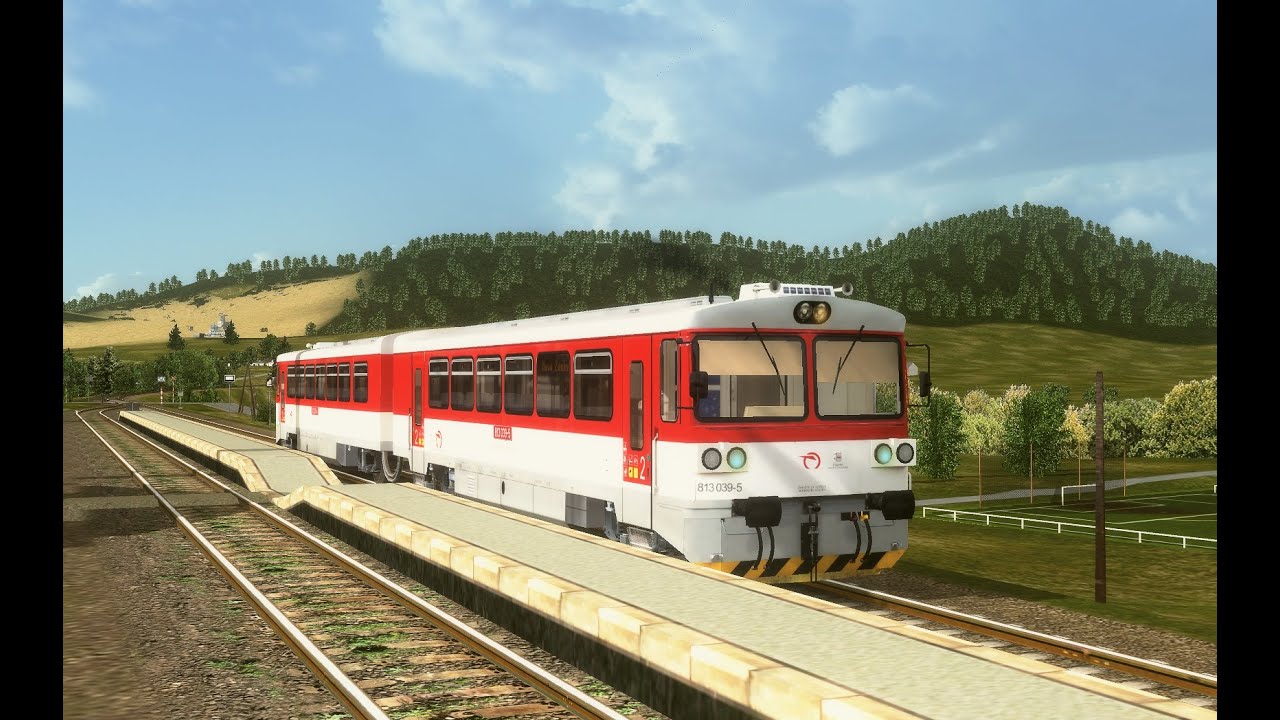 [Open Rails CZ/SK] Os 5320, Trenčín - Chynorany, ZSSK 813.039 - YouTube