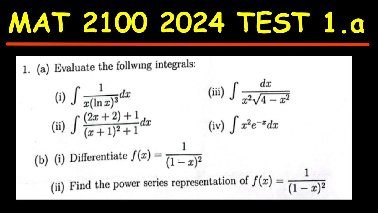 MAT 2100 TEST 1 PART 1 - YouTube