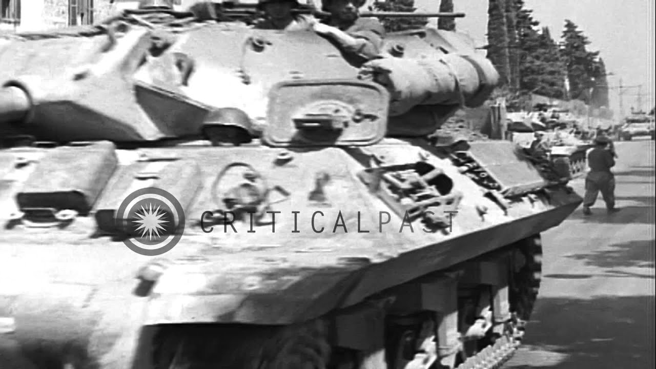 U.S. 5th Army enters Rome, Italy, during World War II. HD Stock Footage ...
