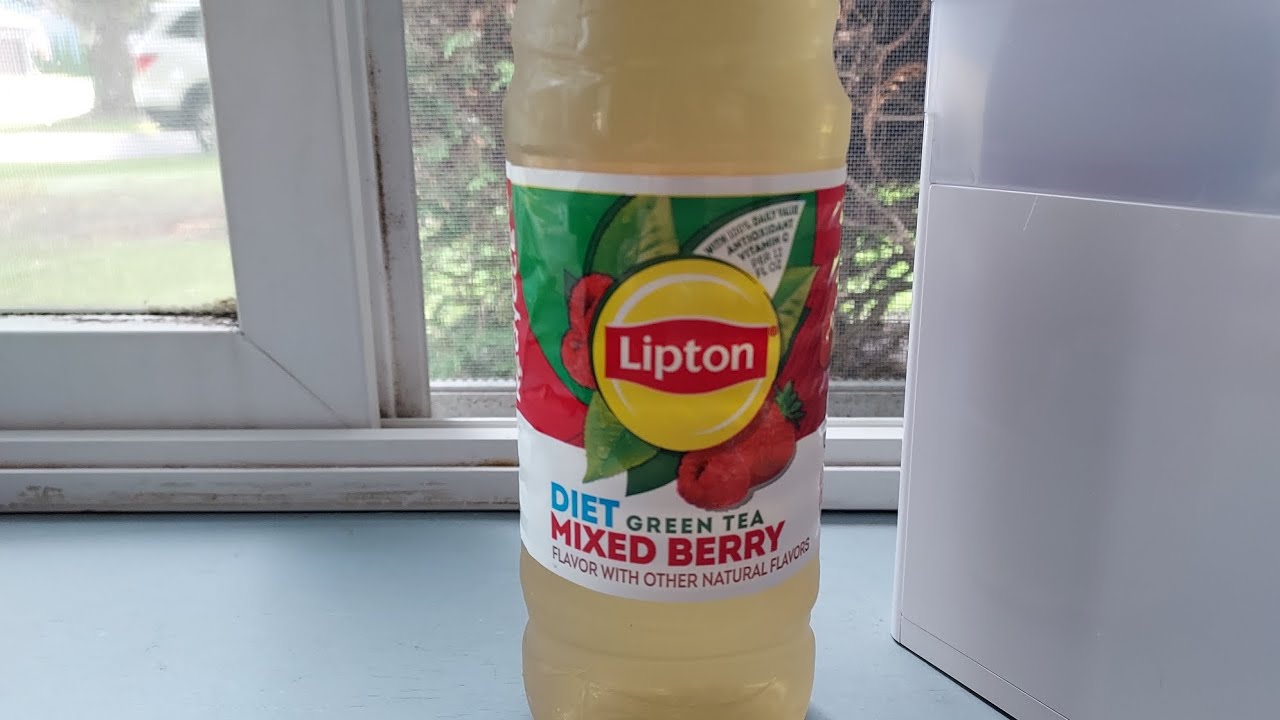 Lipton DIET GREEN TEA MIXED BERRY Sip N Review - YouTube