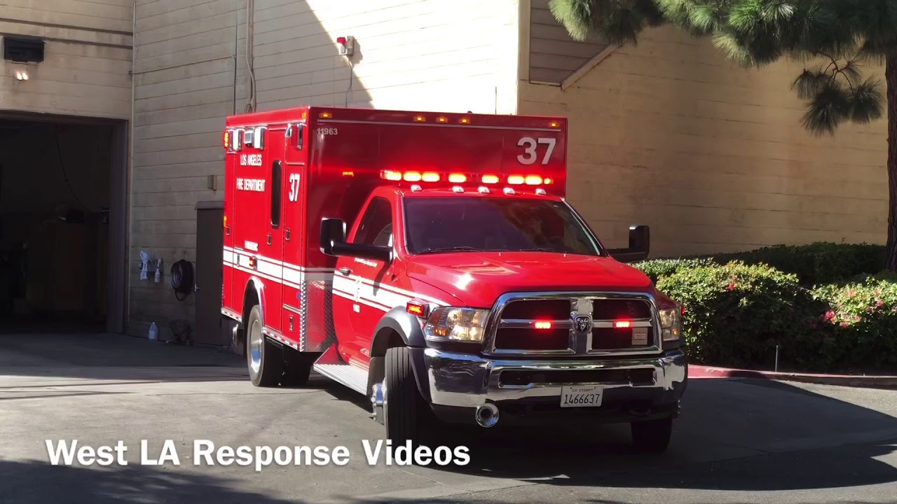 LAFD Rescue 37 & LASD Unmarked Charger - YouTube