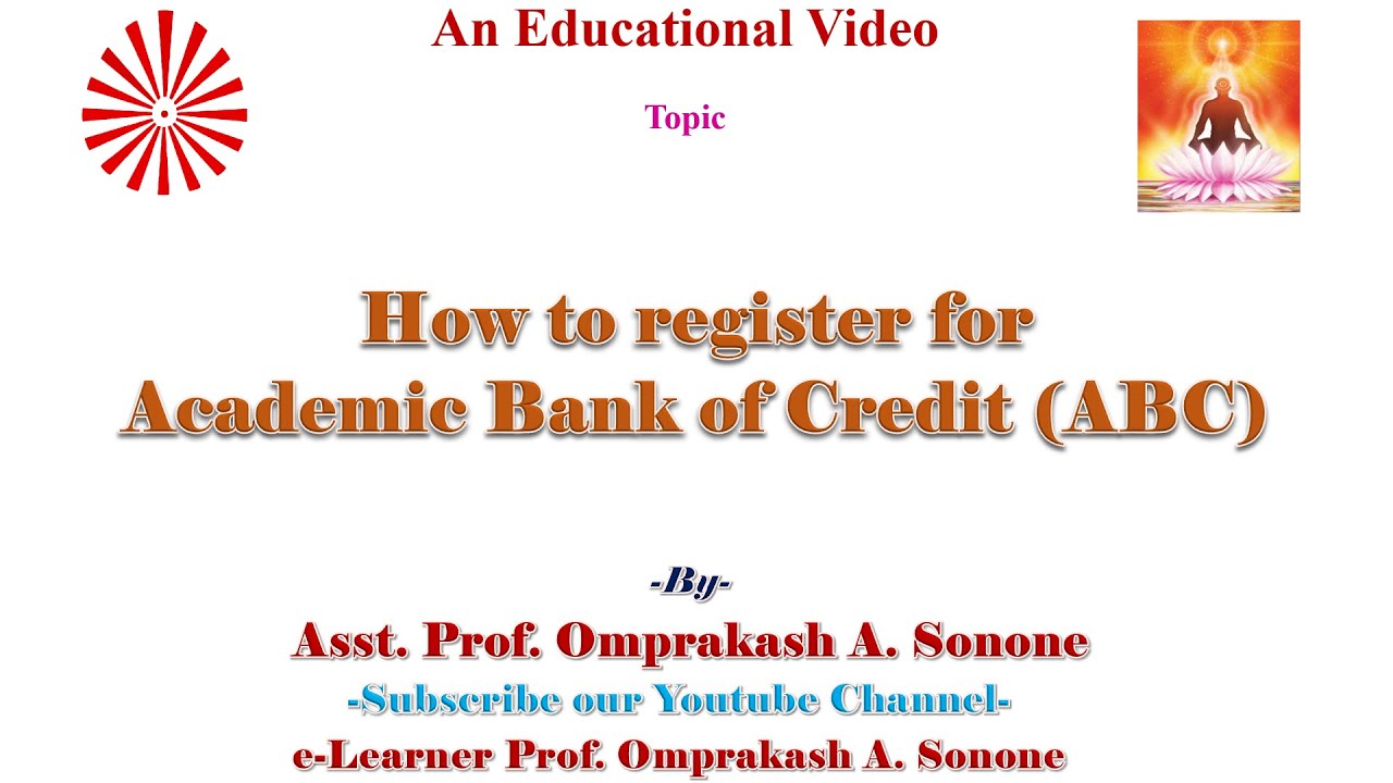 How to register for Academic Bank of Credit (ABC) अकॅडेमिक बँक ऑफ ...