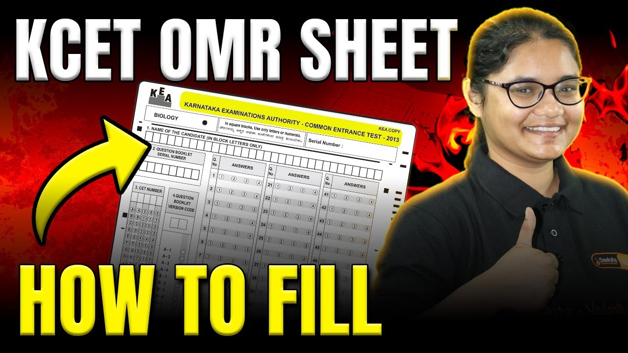 How To Fill KCET Exam OMR Sheet? 📝 ️ - YouTube