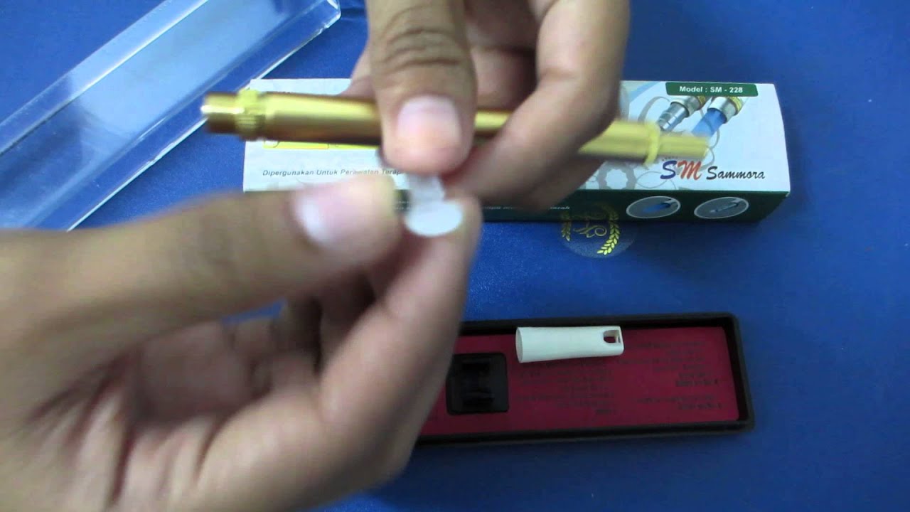 Pen bekam,lancing device gold sammora korea - YouTube