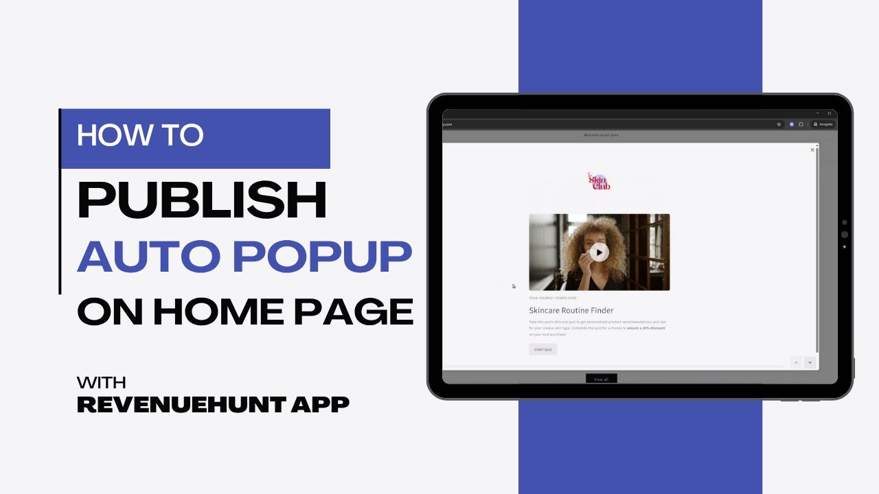 HOW TO | Publish Auto Popup Quiz on Home Page | RevenueHunt App - YouTube