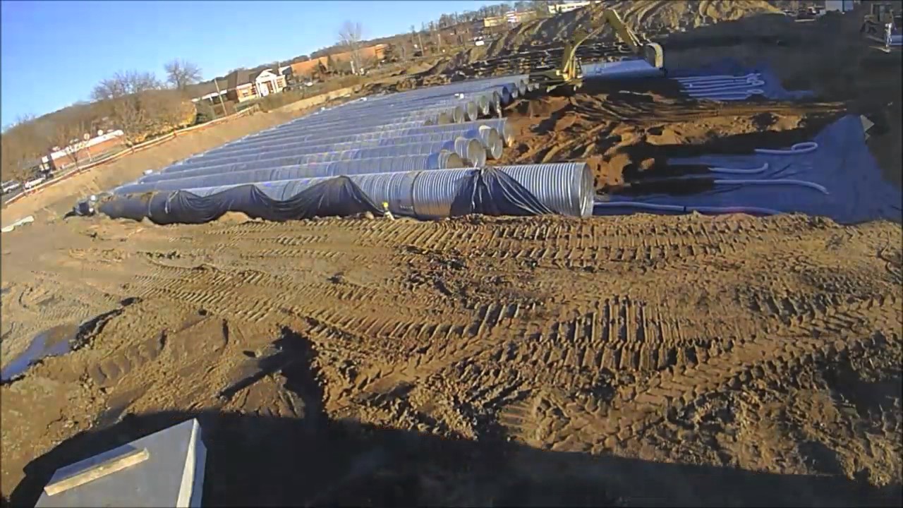 HyVee Cottage Grove CMP Detention Install - YouTube