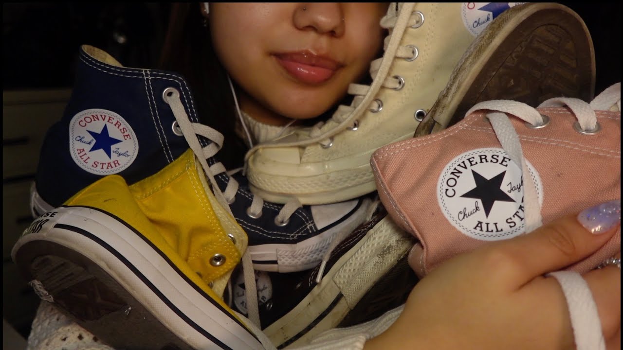 ASMR Converse Collection 👟🫧 (Lofi Shoe Tapping + Tingly Whispers) - YouTube