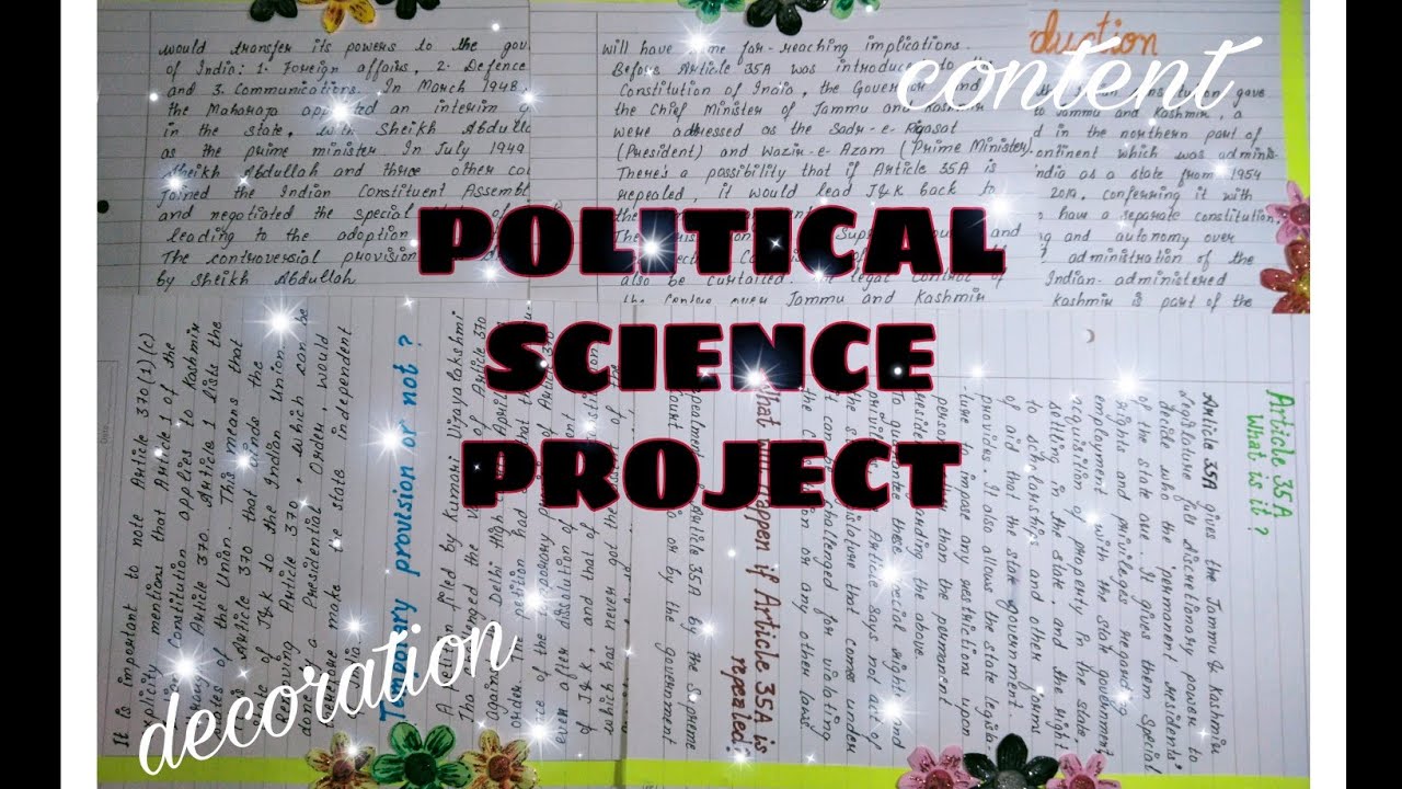 Project on Abrogation of Article 370 and 35 A | Political Science ...