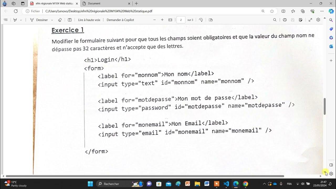 7 _ Solution Exam Régional M104 | Site Web Statique | شرح بالعربي| #Html5 #CSS - YouTube