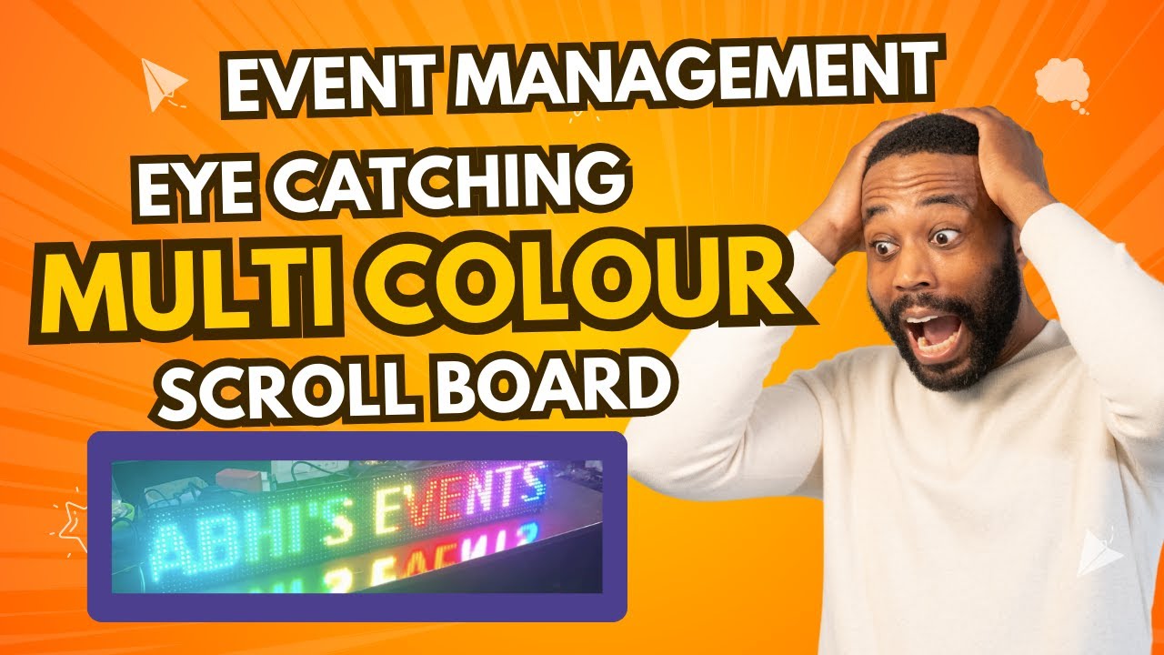 6 Multi Colour 3x0.5 Feet LED Scroll Boards | Events Management LED ...