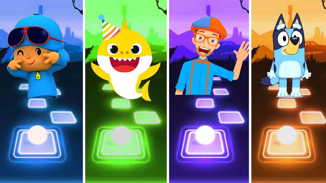 Pocoyo 🆚 Baby Shark 🆚 Blippi 🆚 Bluey. 🎶 Who Is Best? - YouTube