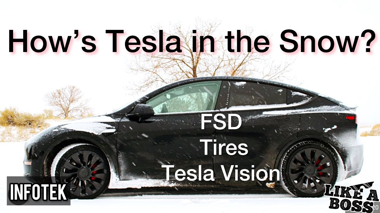 How's tesla in the snow || NEW Hardware and Tesla Vision || TESLA on ...