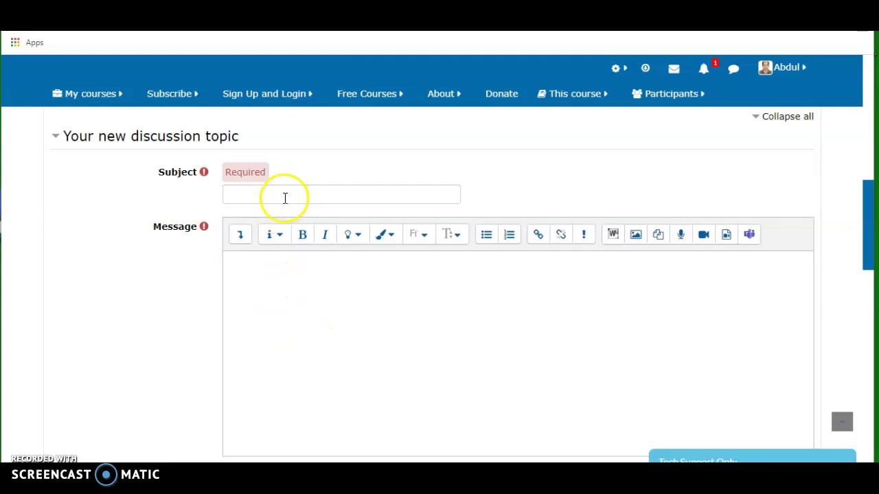 Atto Editor(text editor/rich editor on Moodle) - YouTube