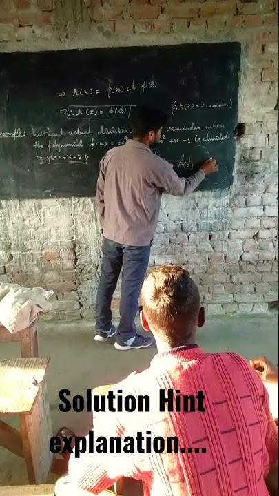 Solutions hint explanation.. - YouTube