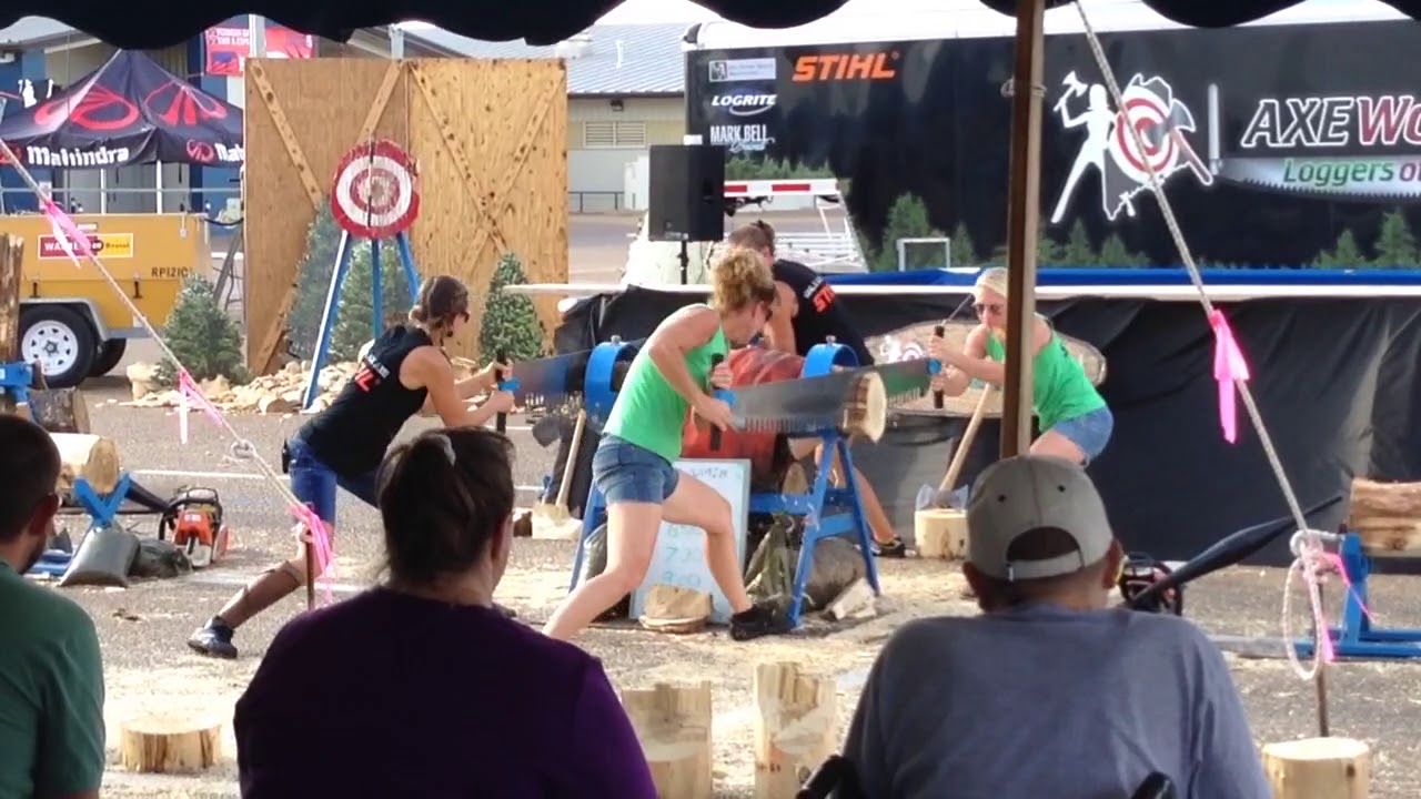 Axe Women Loggers of Maine - YouTube